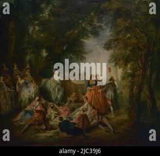 Nicolas Lancret - Fête Galante Stock Photo - Alamy