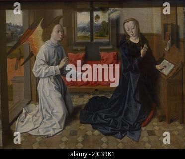 Painting of The Annunciation by Dutch painter Dieric Bouts Netherlandish, about 1450–1455 ...