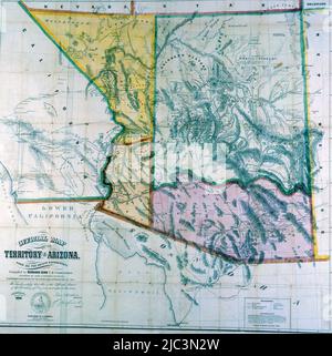 Map of Arizona Counties Stock Photo - Alamy