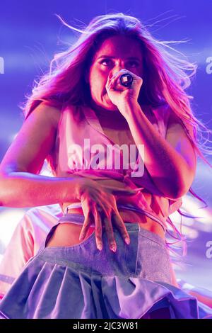 Spanish singer, Lola Indigo performs on stage at Wizink Center. (Photo ...