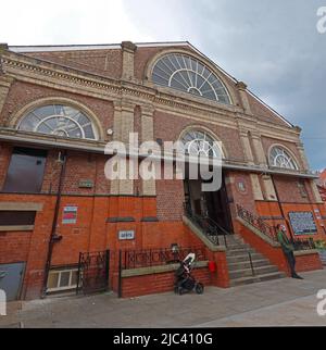Altrincham historic market hall entrance, Greenwood street, Altrincham ...