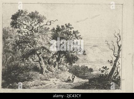 Landscape with trees and figures, Constantinus Cornelis Huysmans, 1820 ...