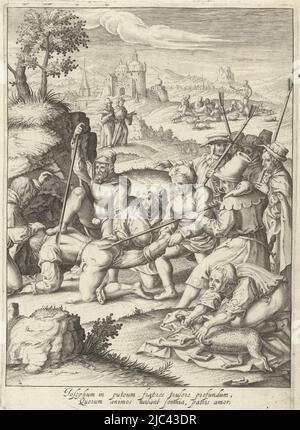Joseph is thrown into the pit, Robert de Baudous, Lucas van Leyden ...