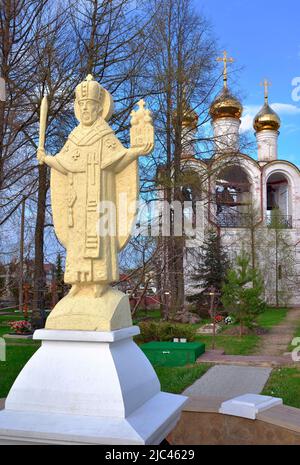 The restored St. Nicholas Orthodox Monastery. Walls, domes, mosaic of ...