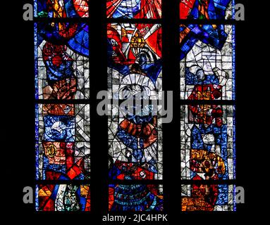 Fulfilment window by Peter Valentin Feuerstein in Ulm Cathedral, south ...