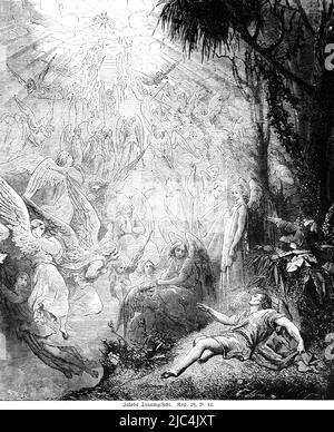 Jacob's Dream - Jacob's ladder - Old Testament Stock Photo - Alamy