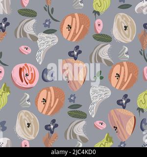 Abstact vector seamless pattern. Floral line swirl geometric texture ...