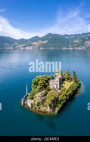 Castle on Loreto Island on Lake Iseo in Italy Stock Photo - Alamy