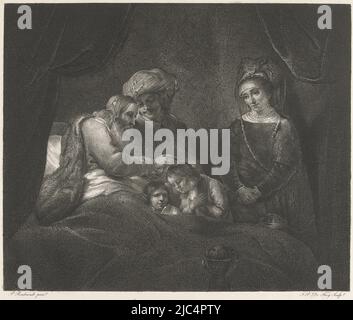 Jacob Blesses Joseph's Sons Stock Photo - Alamy