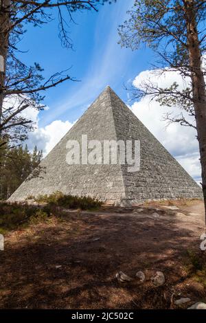 Prince Albert’s Pyramid on the Balmoral Estate, Scotland Stock Photo ...