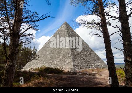 Prince Albert’s Pyramid on the Balmoral Estate, Scotland Stock Photo ...