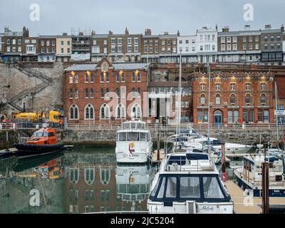 Ramsgate Home for Smack Boys,Sailors Church on Left,Ramsgate Harbour ...