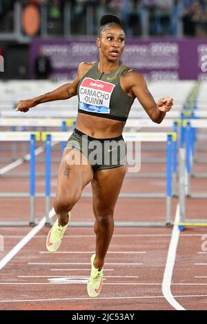 Jasmine Camacho-Quinn (PUR) during the Wanda Diamond League Golden Gala ...