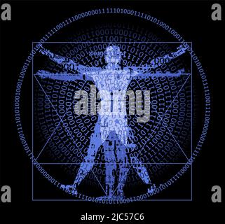 Binary codes on futuristic technology background. Digital illustration ...