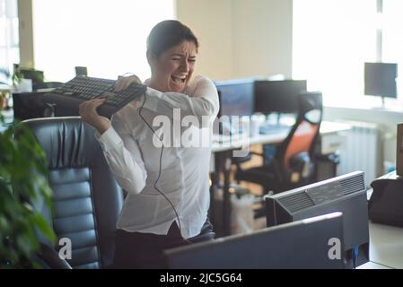 A woman freaks out and gets depressed from a mistake and breaks the ...