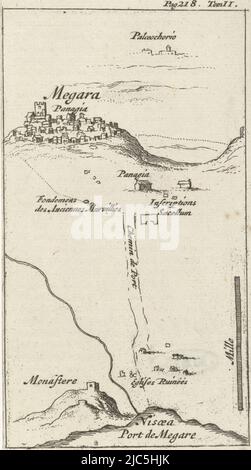 Map of Megara, Jan Luyken, Hendrick and Dirk Boom, 1679 Stock Photo - Alamy