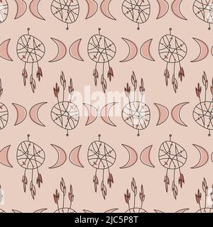 floral boho flower scandinavian modern pattern element Stock Photo - Alamy