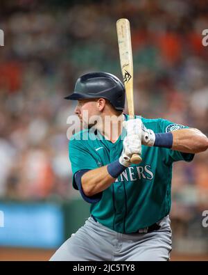 Seattle Mariners catcher Cal Raleigh competes in the MLB All-Star Home ...