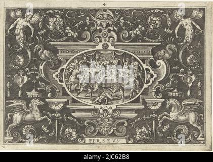 Phineus disrupts the wedding of Perseus and Andromeda, Abraham de Bruyn ...