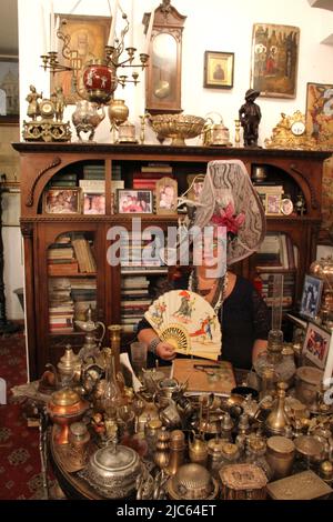 Bucharest, Romania. Kera Calita, owner of the 'Locanta Jaristea ...