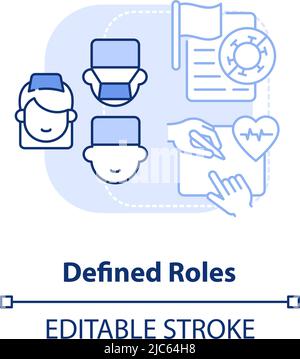 Roles light blue concept icon Stock Vector Image & Art - Alamy