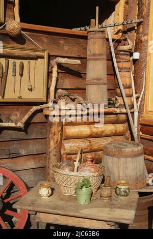 Traditional antique wooden Butter churn for hand-making butter from ...