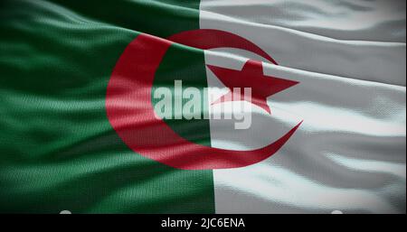 Flag of Algeria national country symbol illustration with world map ...