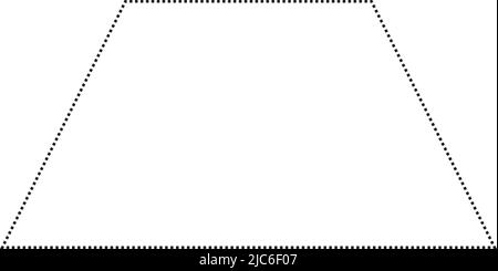 Trapezoid or Trapezium symbol dotted shape vector icon for creative ...