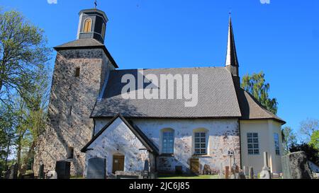 Lemlandin kirkko, 1200-luku, Lemland Stock Photo - Alamy