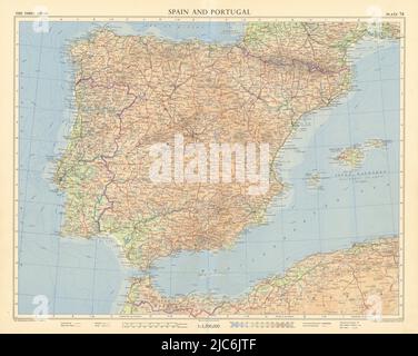 Spain & Portugal. Iberia. Tangier International Zone. STANFORD c1925 ...