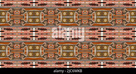 Brown safari animal print patchwork seamless pattern. Natural quilt ...