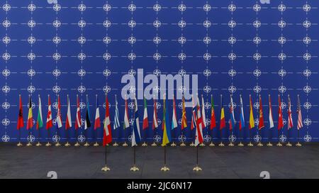 NATO. Flags Of members Of North Atlantic Treaty Organization and symbol ...
