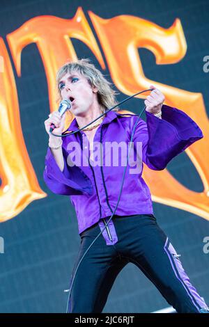 British glam rock band, The Struts, performing live in Berlin at The ...