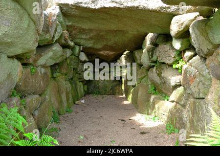 Bants Carn, Bronze Age tomb a late neolithic entrance grave, above ...