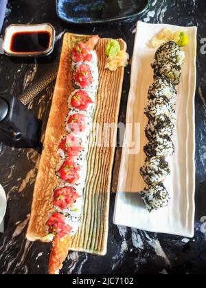 Japanese California roll with prawn Stock Photo - Alamy