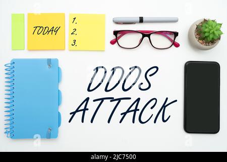 Conceptual display Ddos Attack. Business approach perpetrator seeks to ...