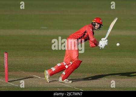 Tom Hartley of Lancashire Lightning bats during the Vitality Blast T20 ...