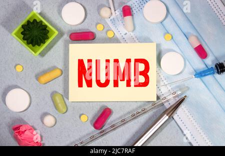NUMB word made with building blocks isolated on white Stock Photo - Alamy