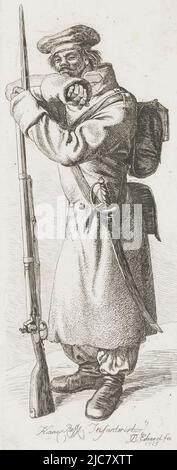Russian Soldier, Johann Christoph Erhard, 1815 print paper etching ...