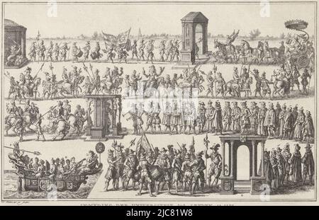 Parade at the inauguration of University of Leiden, 1575, Simon Fokke ...