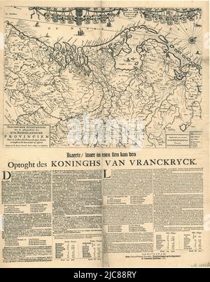 Map of the Netherlands, 1672, Anonymous, 1672 print Map of the ...
