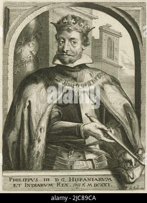 Portrait of Philip II of Spain, Pieter de Jode (II) (Possible), 1638 ...