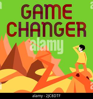 Text showing inspiration Game Changer. Concept meaning Sports Data ...