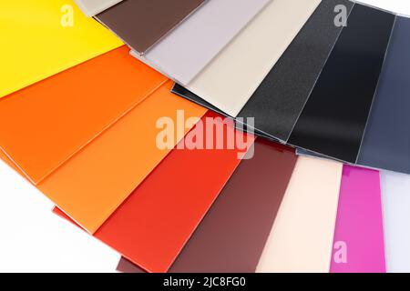 Color samples and color palette as materials for graphic design and ...