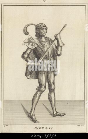 Portrait of Dirk IV, Count of Holland; Graves and gravingen from ...