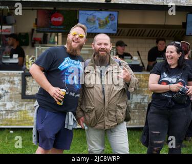 Heavy Metal Fans at Bloodstock Festival, Catton Park Derbyshire, UK. 10 ...