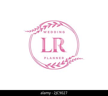 LR Initials letter Wedding monogram logos collection, hand drawn modern ...