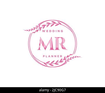 MR Initials letter Wedding monogram logos collection, hand drawn modern ...