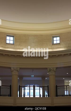 A fresh view of a sweeping lines of a classic Greek style dome and ...