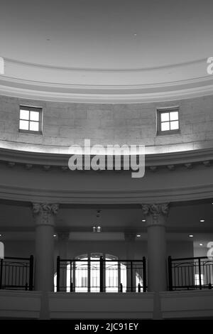 A fresh view of a sweeping lines of a classic Greek style dome and ...